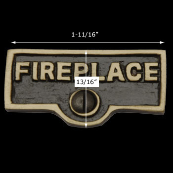 Solid Antique Brass Switchplate Fireplace Label Decorative#10402