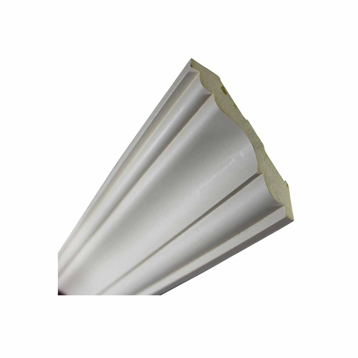 Ornate Cornice White Urethane 96" L Queensborough | Renovators