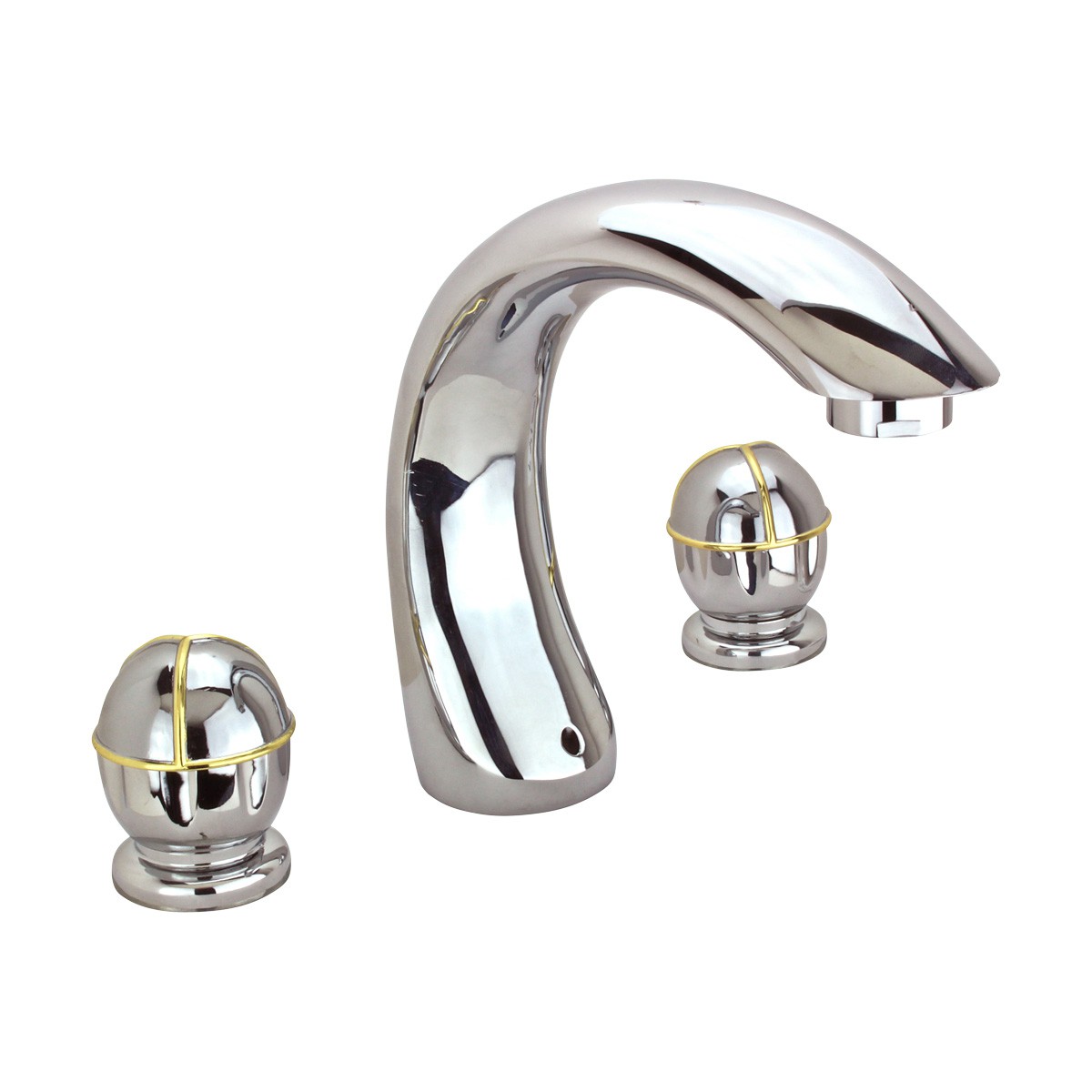 Bathroom Faucet 8" Widespread Chrome Ball 2 Handles