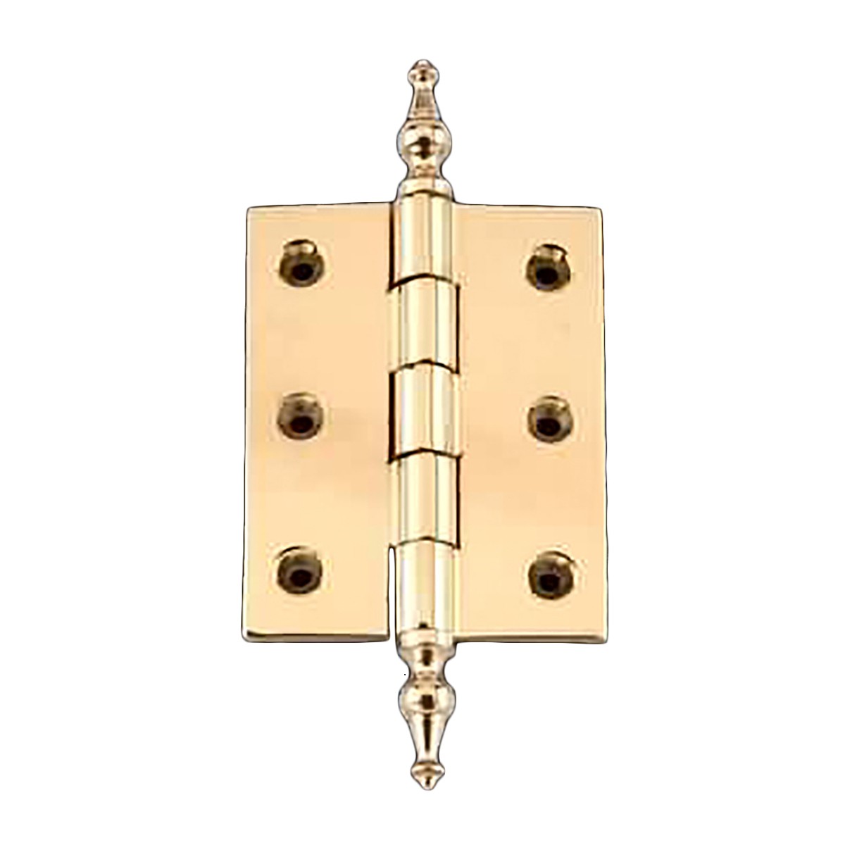 Cabinet Hinge Solid Brass Temple Tip 2" x 2 1/2"