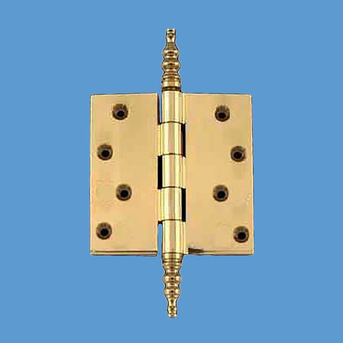 Solid Brass Door or Cabinet Hinge Steeple 4"