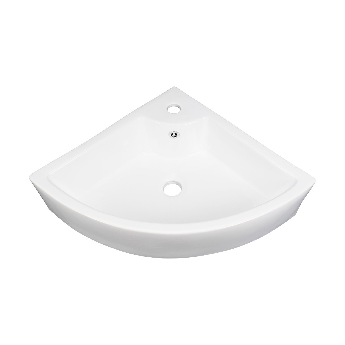 Counter Top White Angle Vessel Sink - Space Saving Sinks