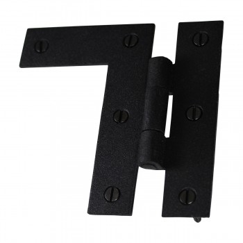 HL Flush Cabinet Hinge Black Wrought Iron Left 3.5"H | Renovators