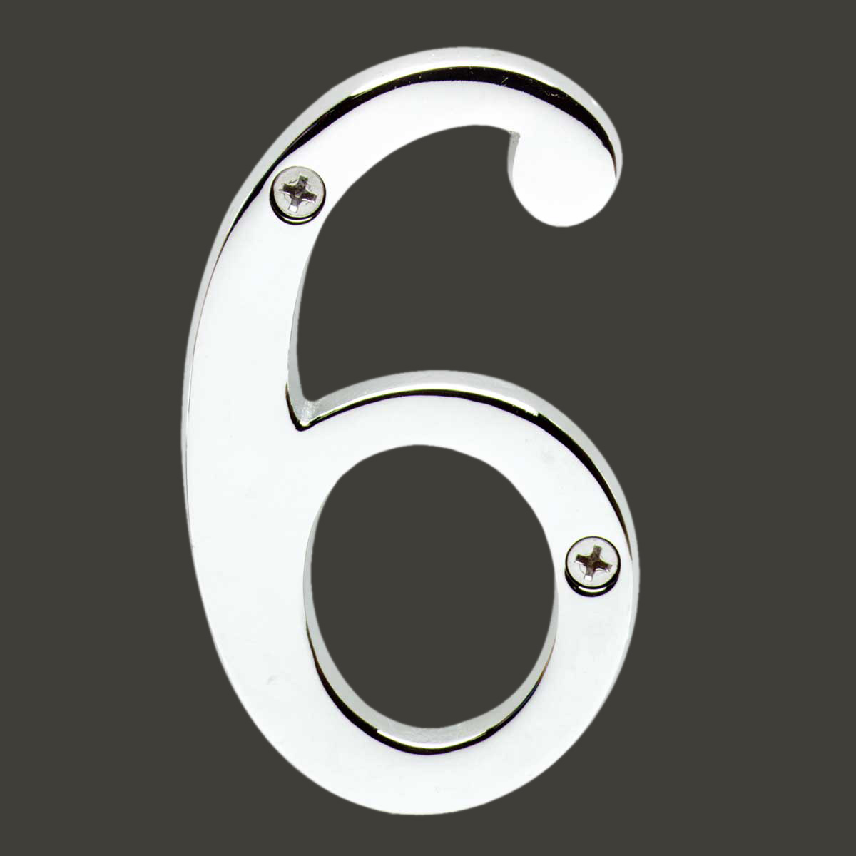 Cast Solid Brass 3 7/8" Address House Number '6' '9' Chrome