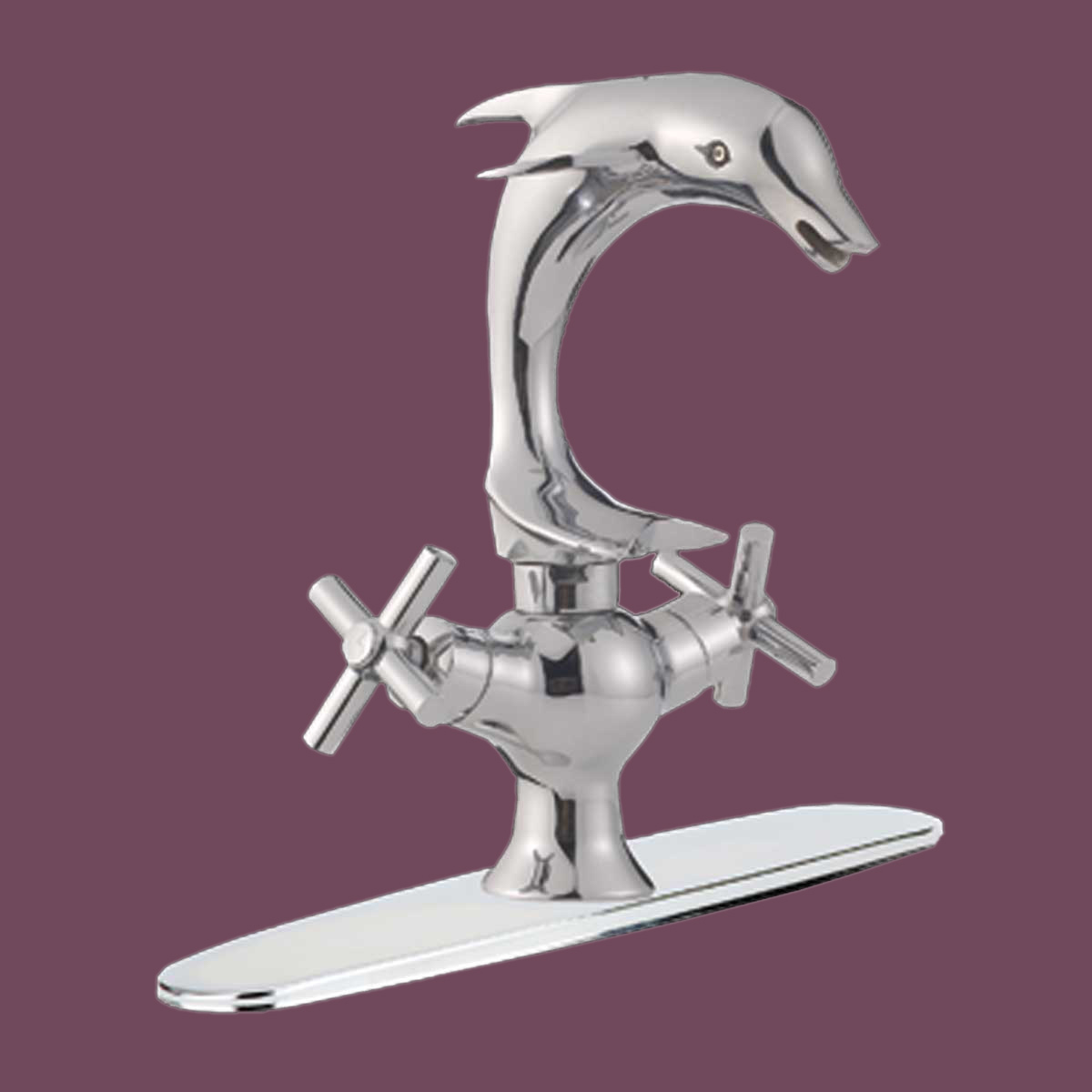 Chrome Dolphin Faucet Single Hole Widespread Plate | Renovator's Supply ...