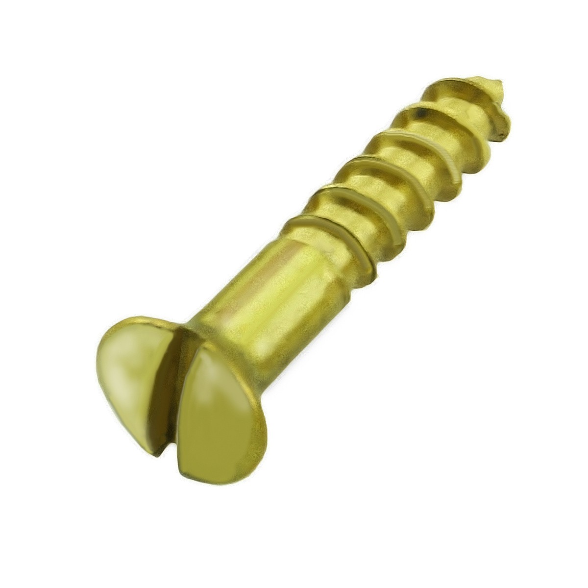 #6X3/4" Slotted Oval Head Brass Wood Screw Pack of 100