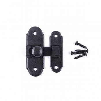 Black Classic Slide Style Wrought Iron Cabinet Latch 3H x 1.25W