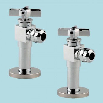 2 Toilet Angle Stop Valve 1/2 FIP 1/2 OD Heavy Duty Brass | Re#23785