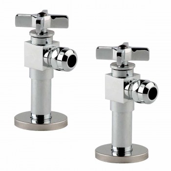 2 Toilet Angle Stop Valve 1/2" FIP 1/2" OD Heavy Duty Brass | Ren