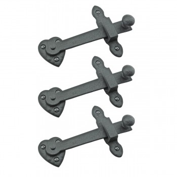 3 Gate Latch Heavy Black Wrought Iron Set 4 X 63/8 | Renovator's Supply ...