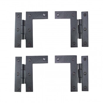 Right and Left Pair H-L Wrought Iron Cabinet Hinge 3.5 H