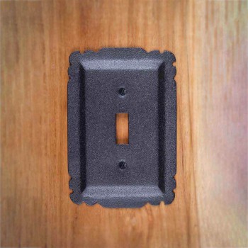 Black Steel Switchplates Single Toggle Rustproof Finish 4 Set