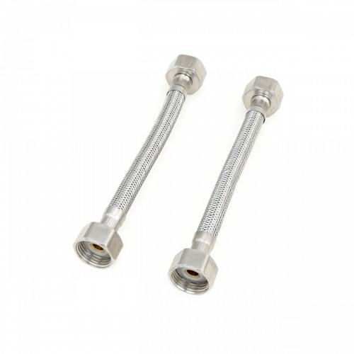 1/2" Faucet Water Supply Lines Braided Stainless Steel 6 1/4"