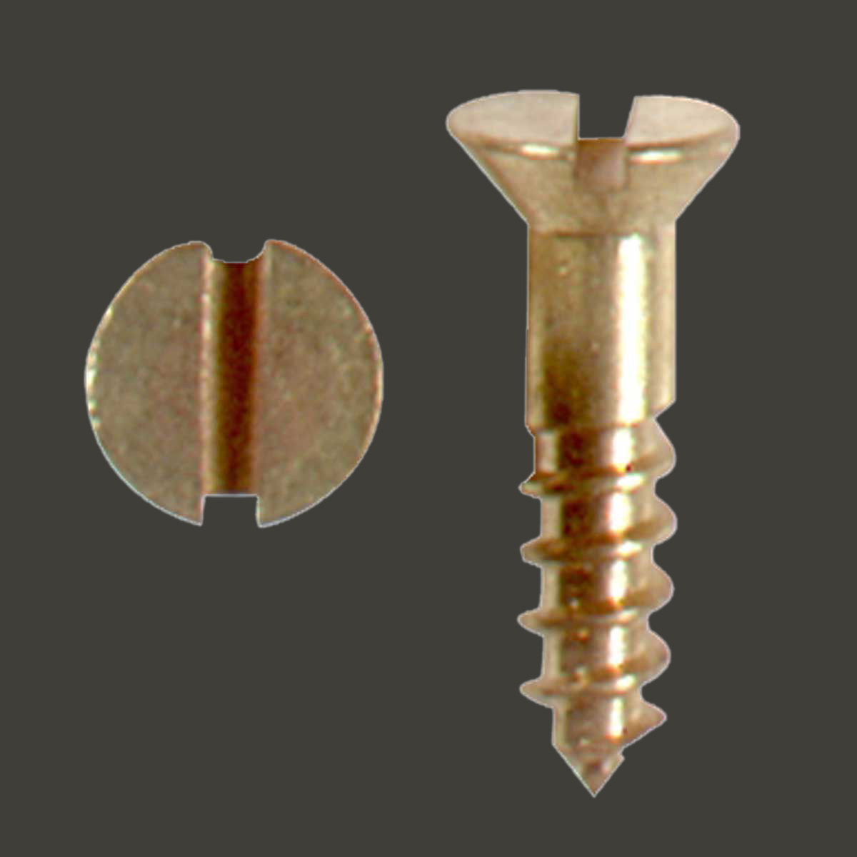 4 Brass Flat Head Wood Screws 12 Qty 25