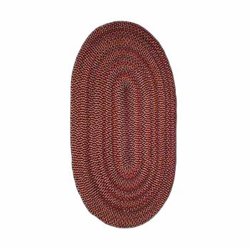 Oval Area Rug 11 x 8 Red Nylon | Renovators Supply