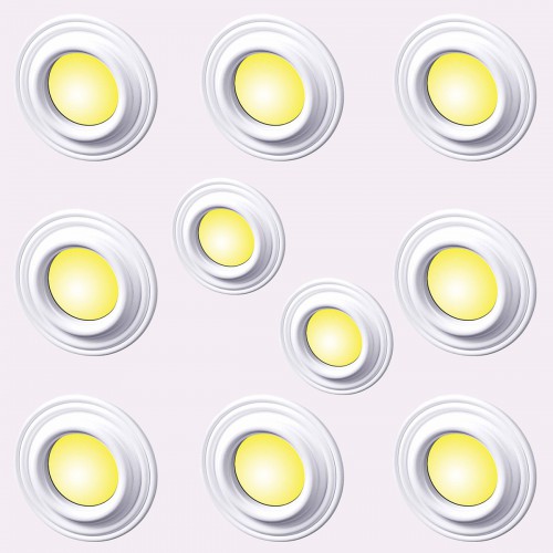 Spot Light Ring White Trim 5 ID x 9 OD Mini Medallion