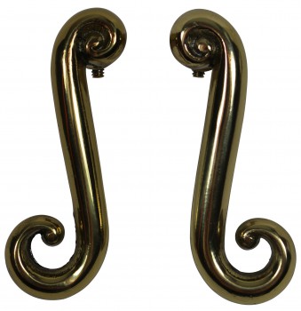 Door Levers Solid Brass RSF Swirl Handle Pair | Renovators Supply