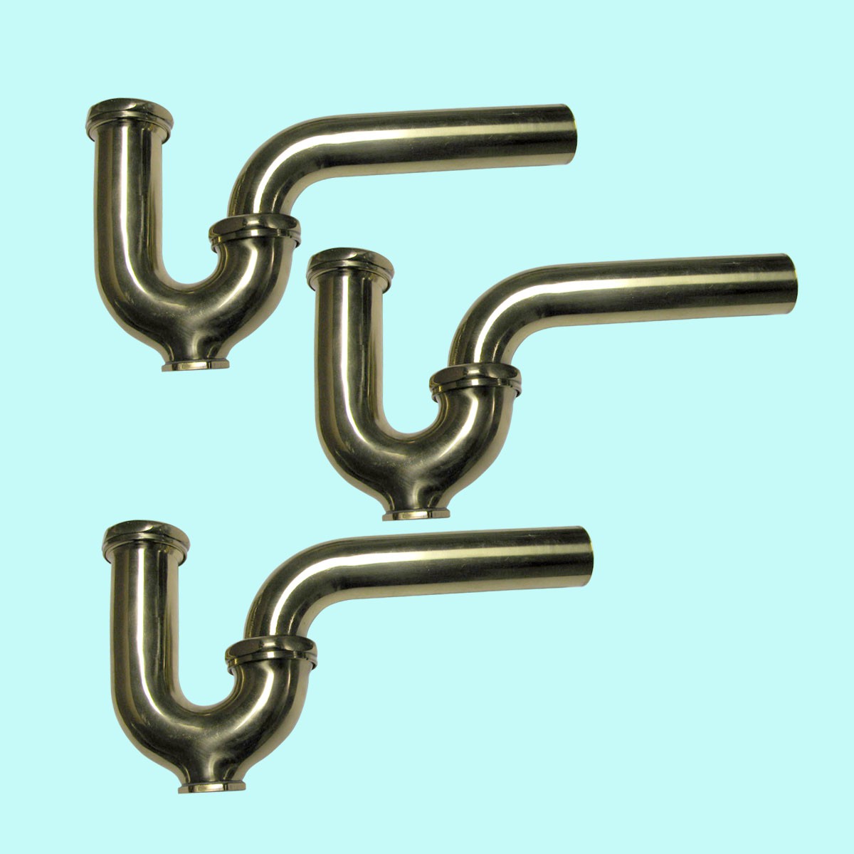 3 P Trap Bright Brass 1 1/4" W/ Clean Out | Renovators Supply