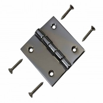 Cabinet Hinges Bright Chrome Square 2" x 2" | Renovators Supply